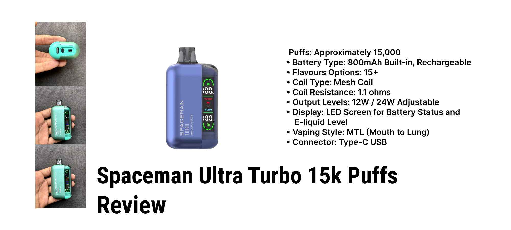 Spaceman Ultra Turbo 15K Vape | Review – Rapid Vape